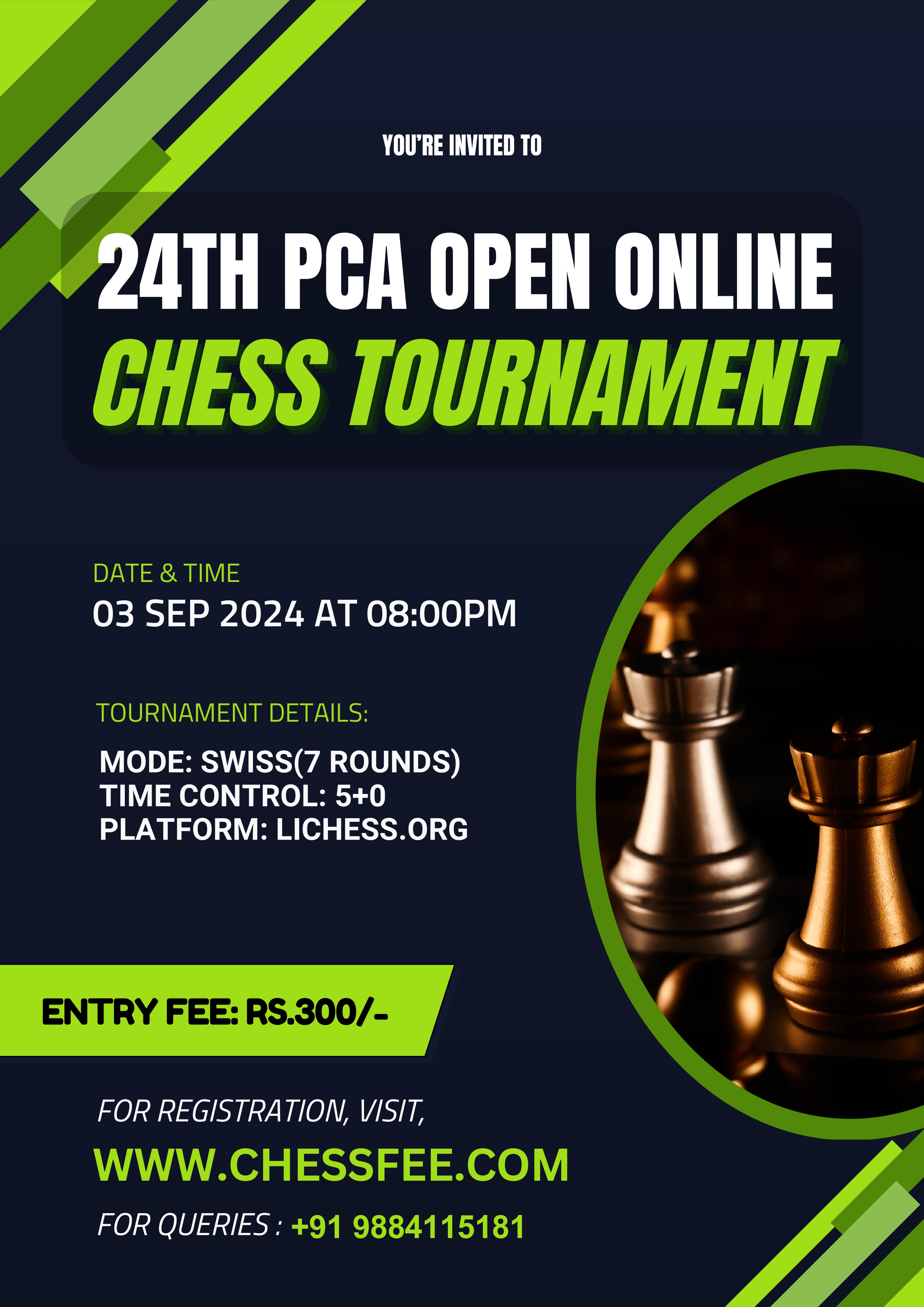 Chessfee:: Online chess tournament registration portal