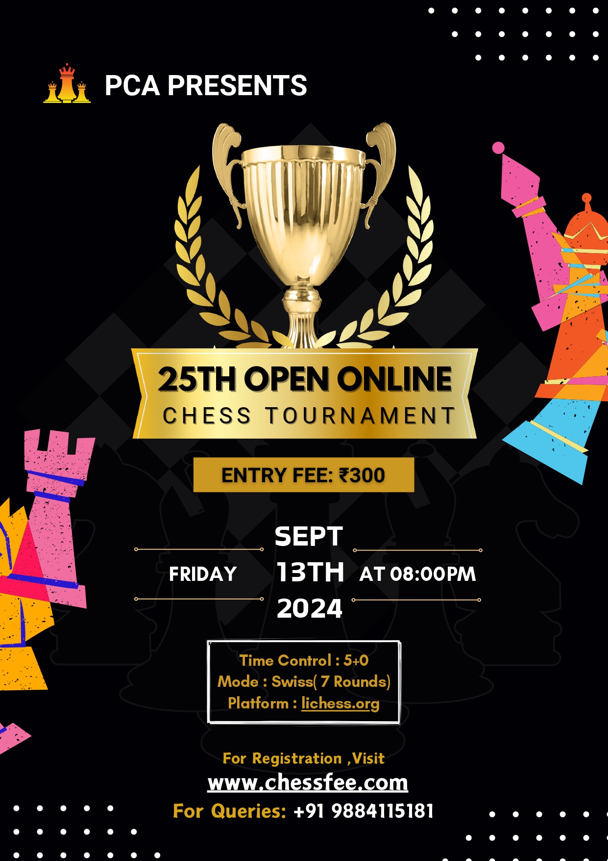 Chessfee:: Online chess tournament registration portal