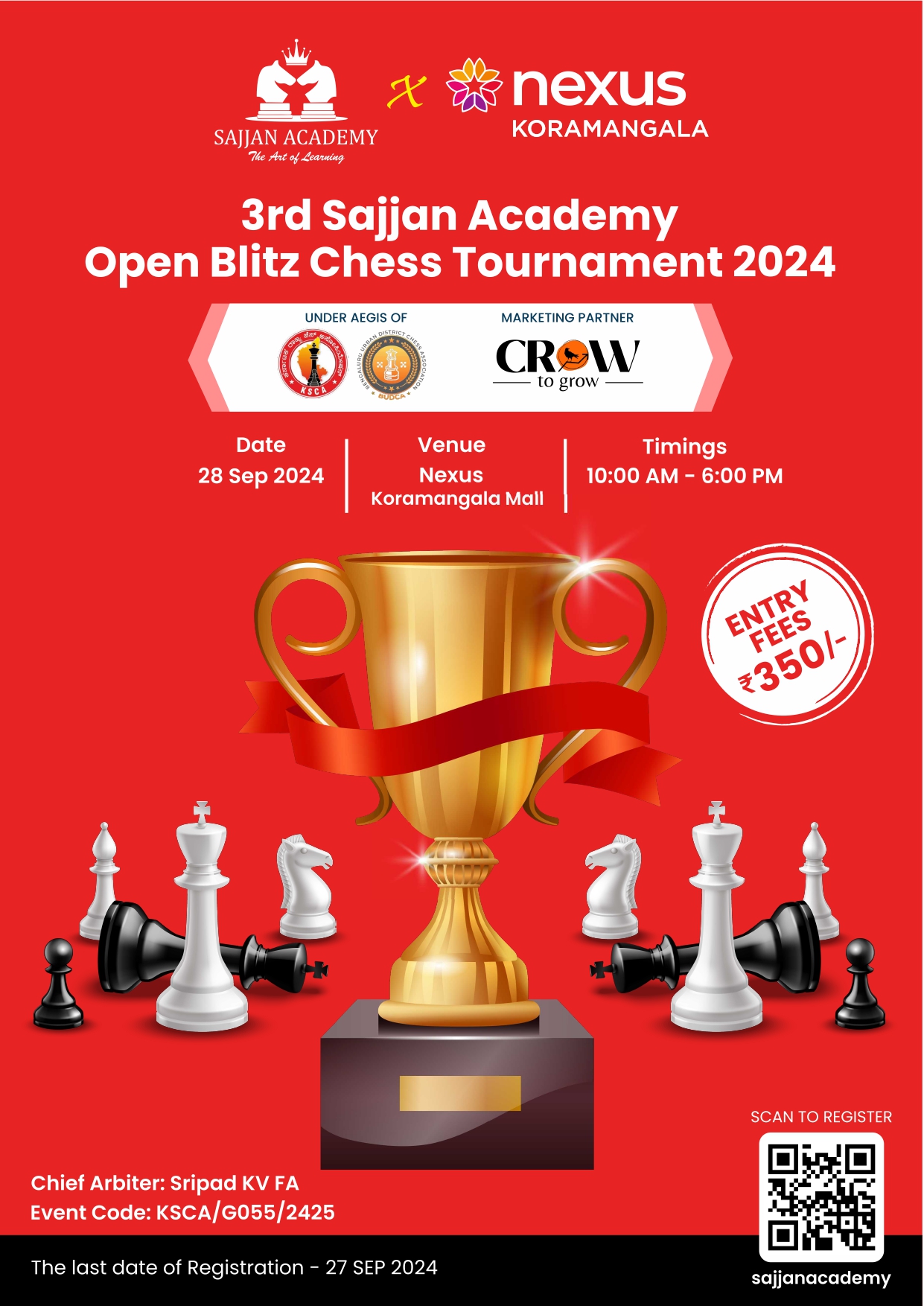 Chessfee:: Online chess tournament registration portal