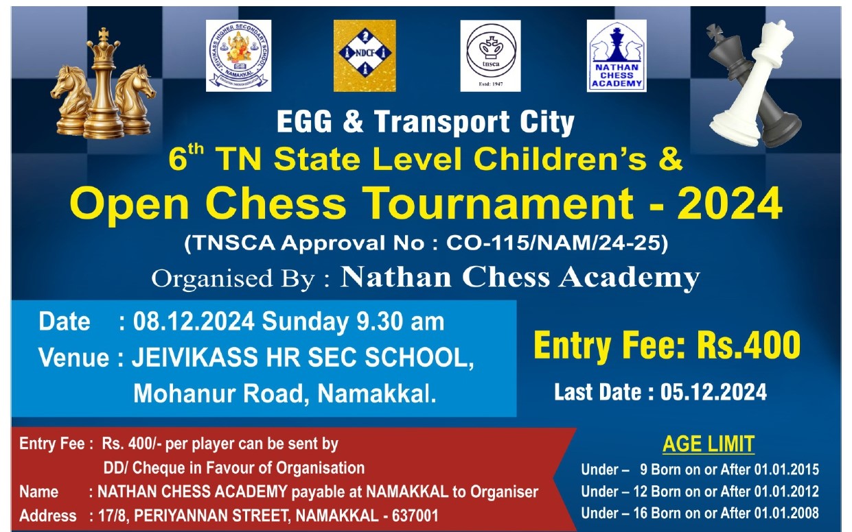 Chessfee:: Online chess tournament registration portal